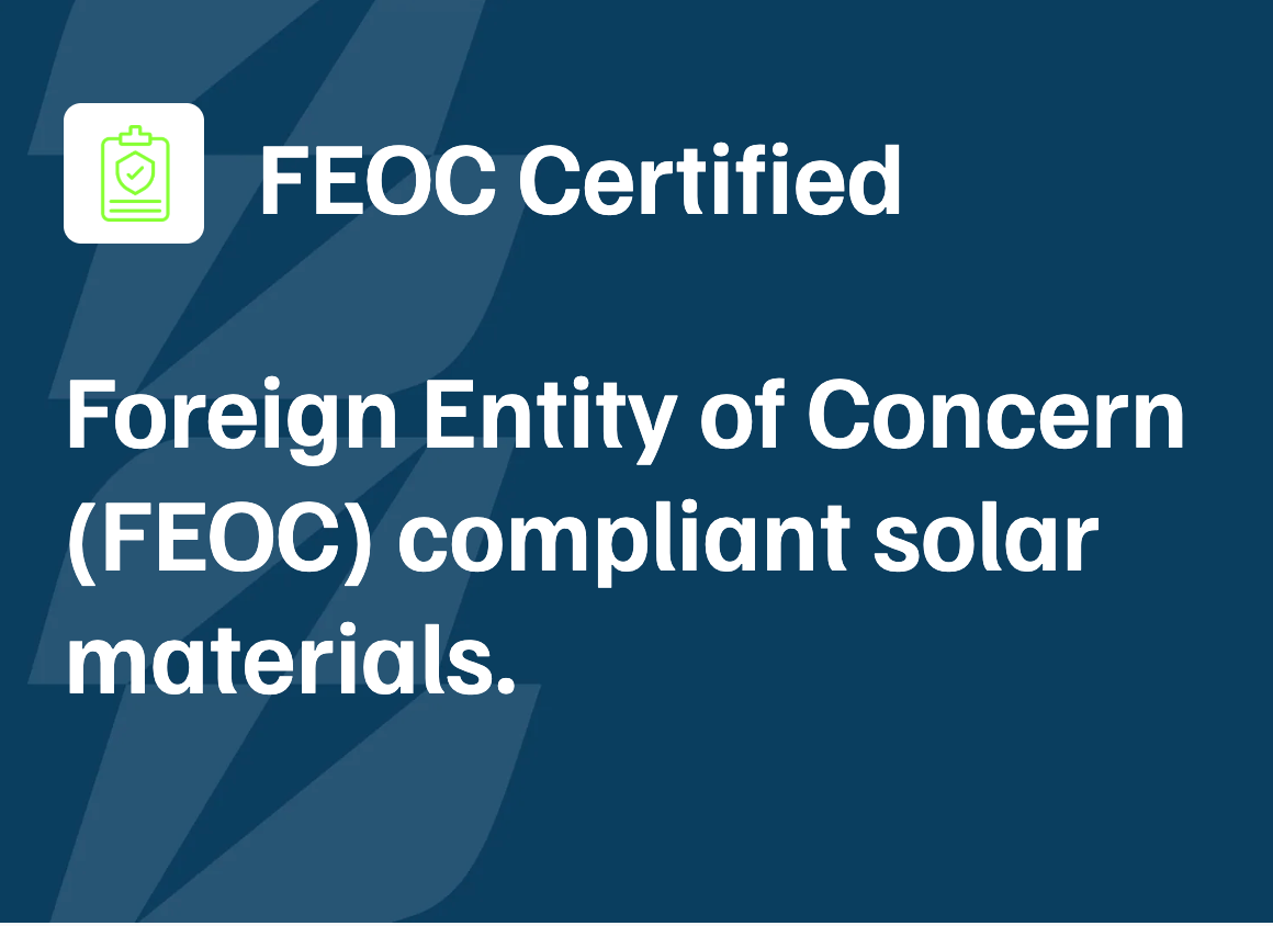Non FEOC Solar – US Solar Supplier
